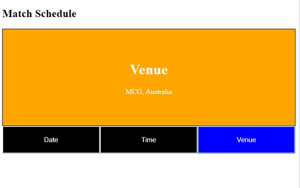 How to create tab headers with CSS and JavaScript?