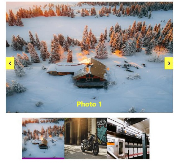 How to create a responsive slideshow gallery with CSS and JavaScript?
