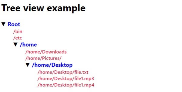 How to create a tree view with CSS and JavaScript?