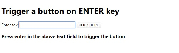 JavaScript Trigger a button on ENTER key